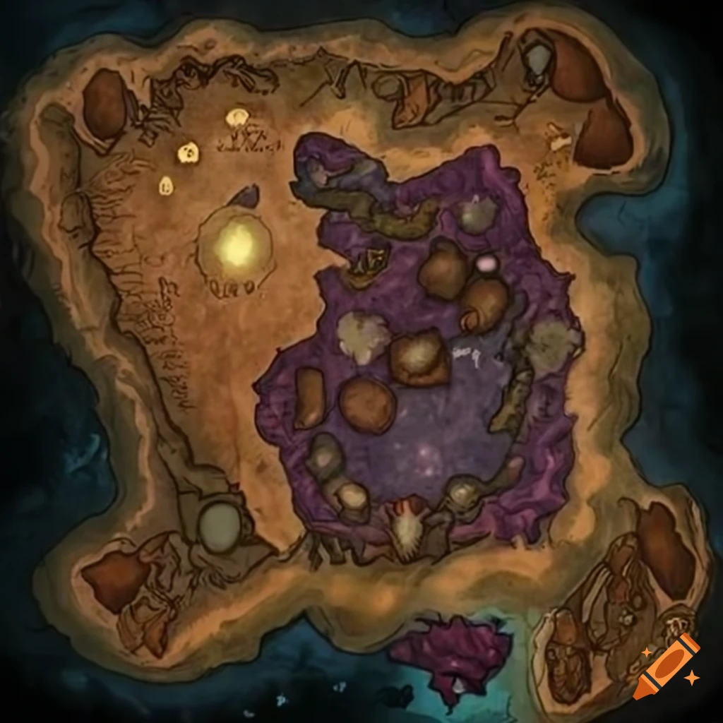 Mystical map for dungeons and dragons game on Craiyon