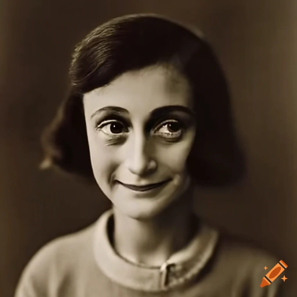 Historical portrait of anne frank in 1942 on Craiyon