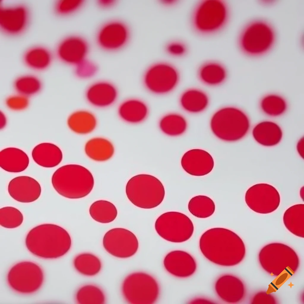 White background with random sized polka dots on Craiyon