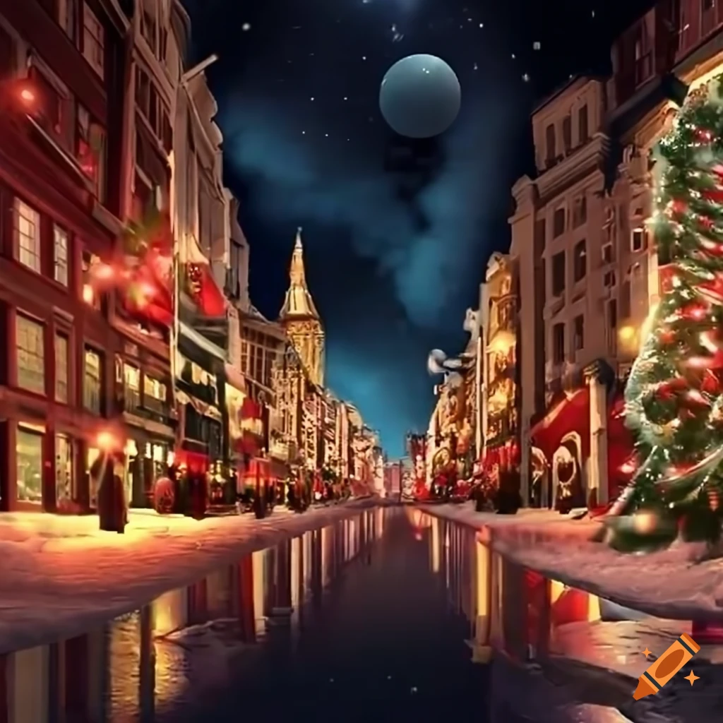 Christmas city realistic on Craiyon