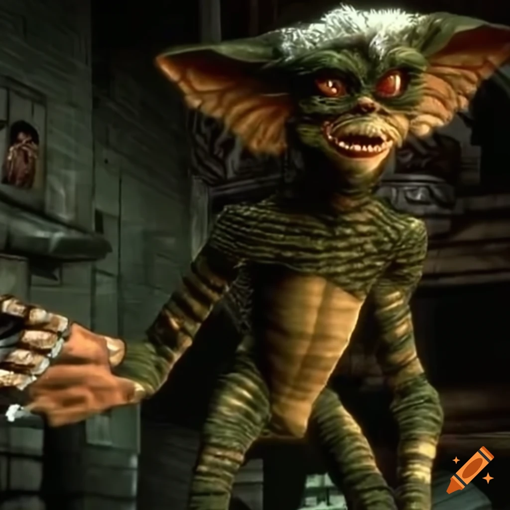 Screenshots from a gremlins 2 ps1 video game on Craiyon