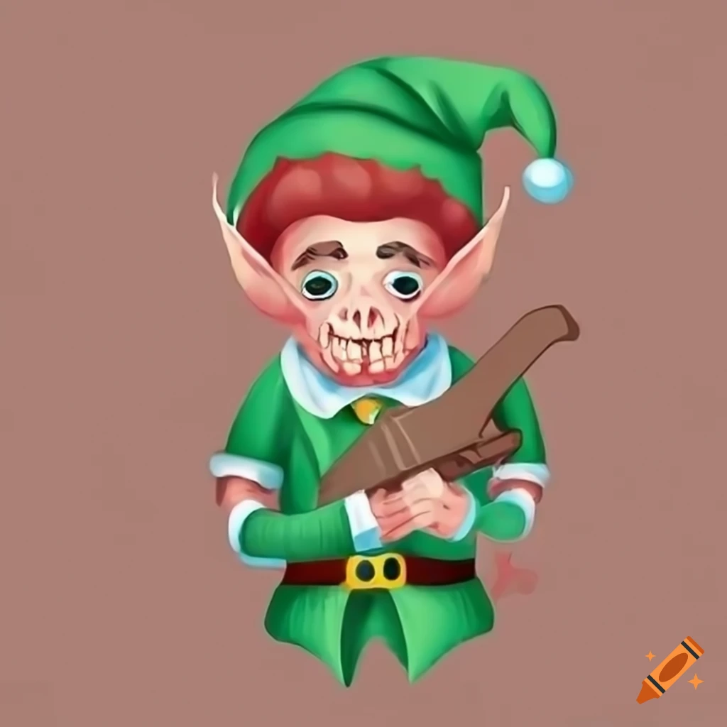 Christmas elf doctor with bone saw on Craiyon