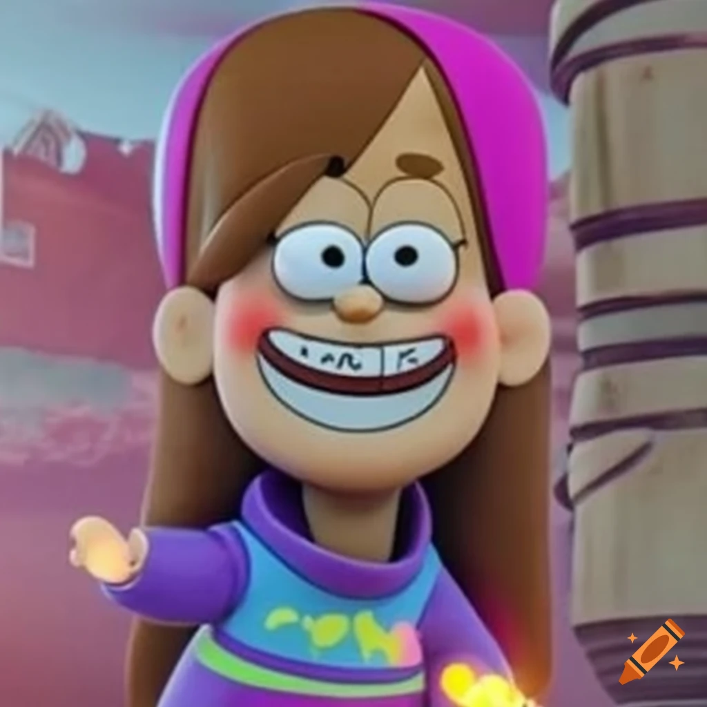 Mabel pines transforming into a robot on Craiyon