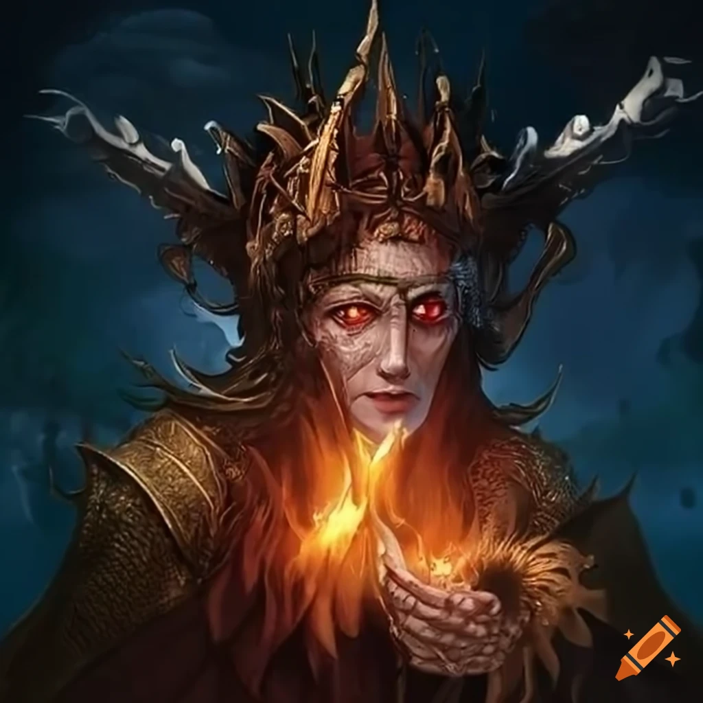 Regal monarch leading a valiant army in a fantasy kingdom on Craiyon