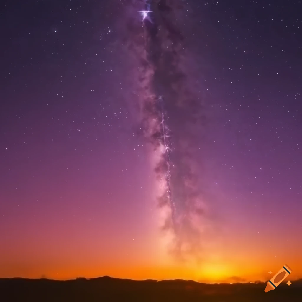 Realistic morning star landscape at dawn on Craiyon