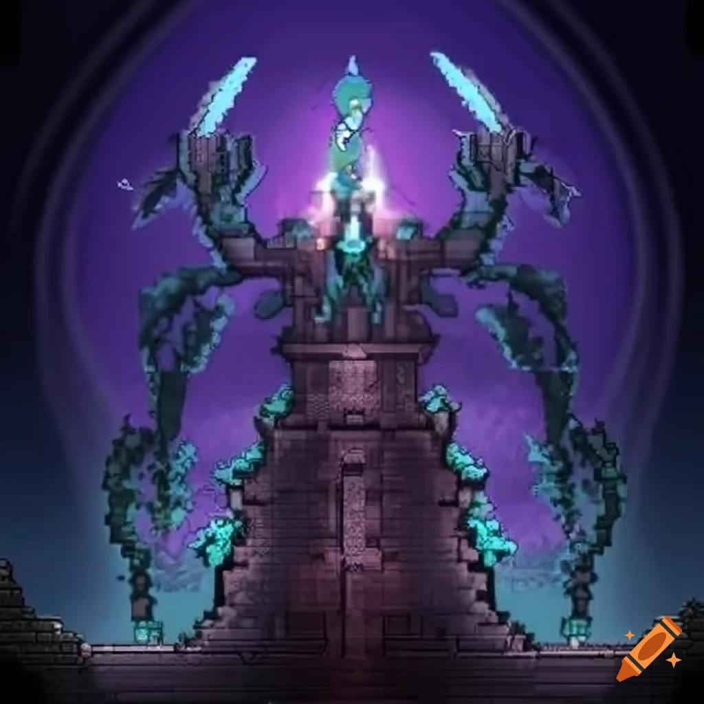Terraria moonlord with a strange twist on Craiyon