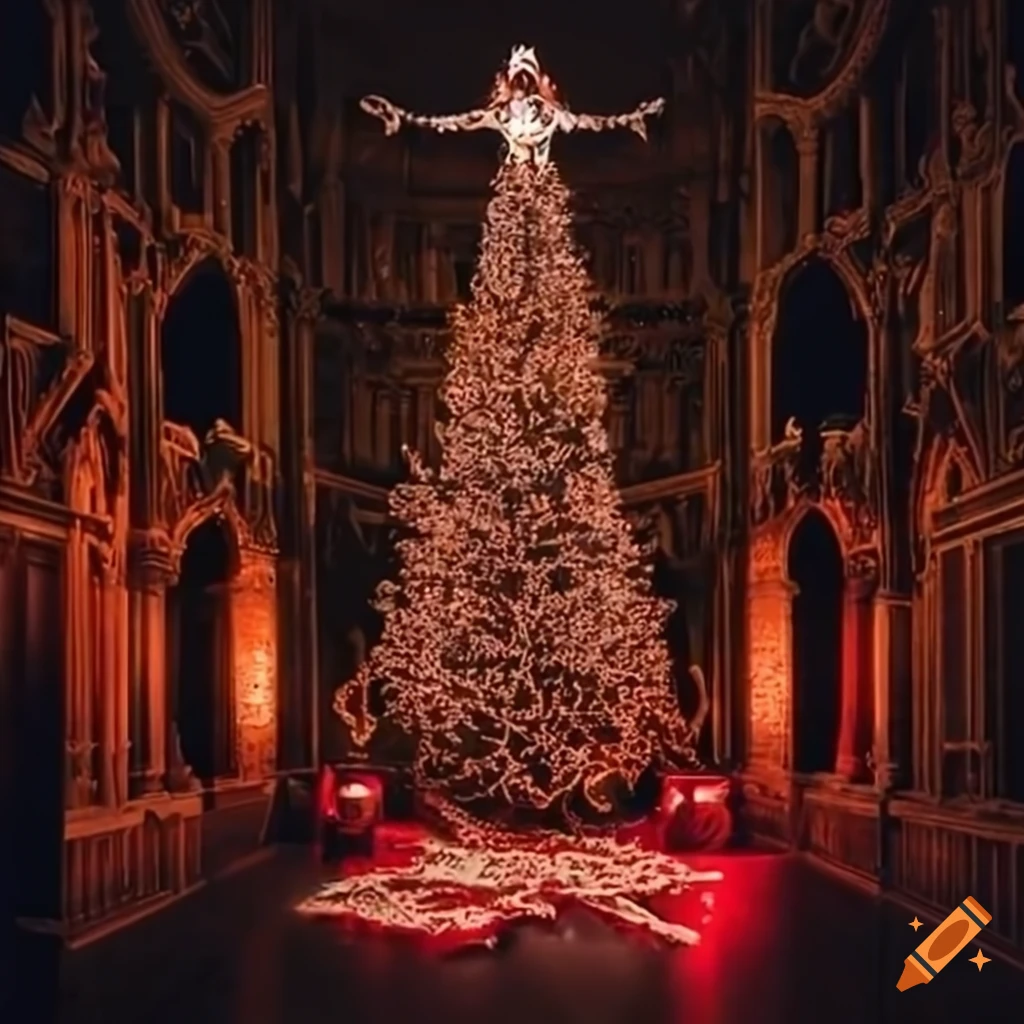 Satanic christmas scene on Craiyon
