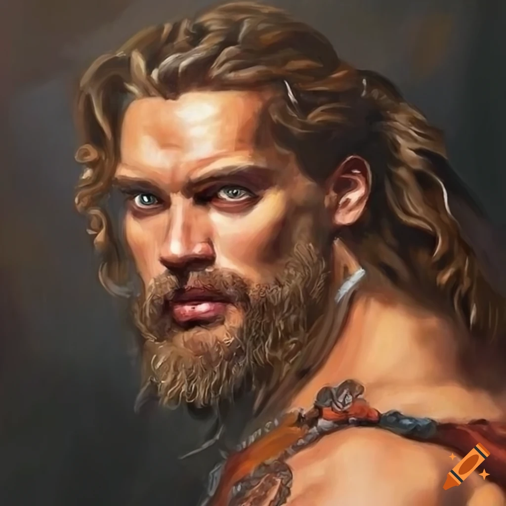 Oil painting portrait of Hercules on Craiyon