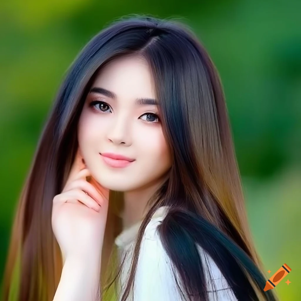 Portrait of a beautiful girl on Craiyon