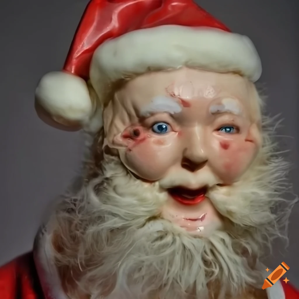 Vintage Santa Claus figurine with unique facial features on Craiyon