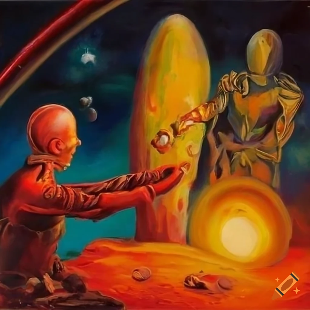 50s sci fi oil painting of martian invasion on Craiyon