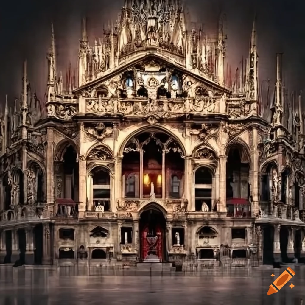 Gothic opera house in a renaissance city on Craiyon