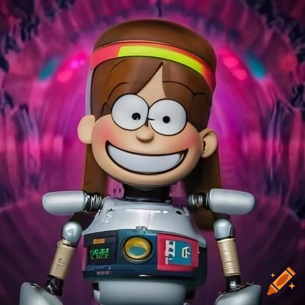 Mabel pines transforming into a robot on Craiyon