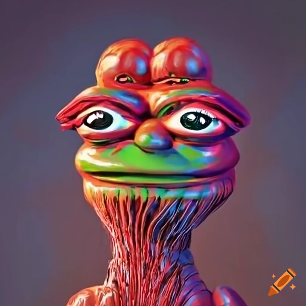 Pepe the frog character in red attire on Craiyon