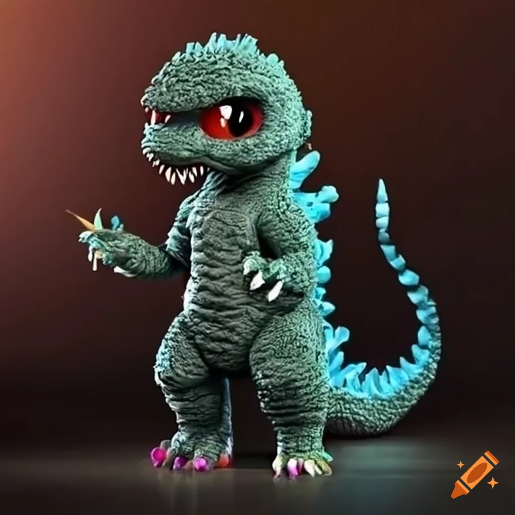 Chibi godzilla made of medical marijuana on Craiyon