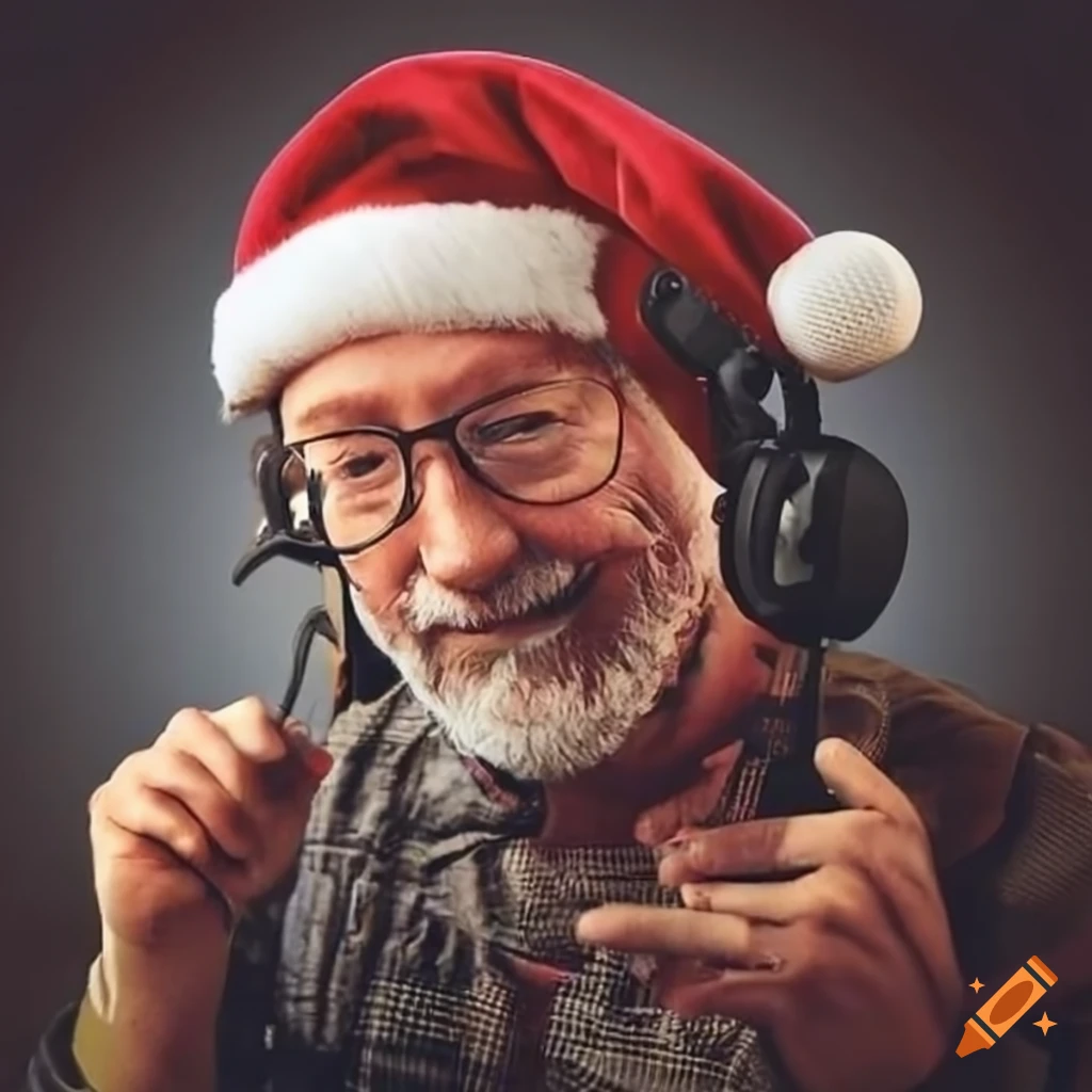 Ham radio operator celebrates christmas on Craiyon