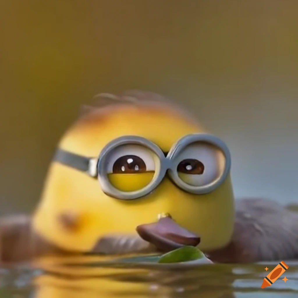 Design of a cute combination of duck and minion on Craiyon