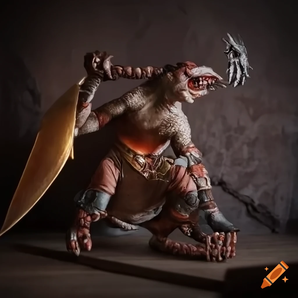 Half dragonoid and half hobgoblin creature from dungeons and dragons on ...