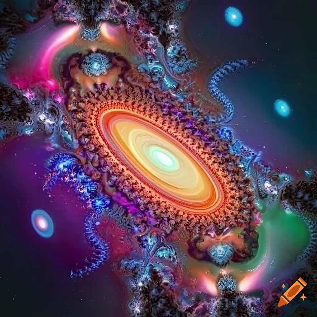 Fractal oasis galaxy on Craiyon