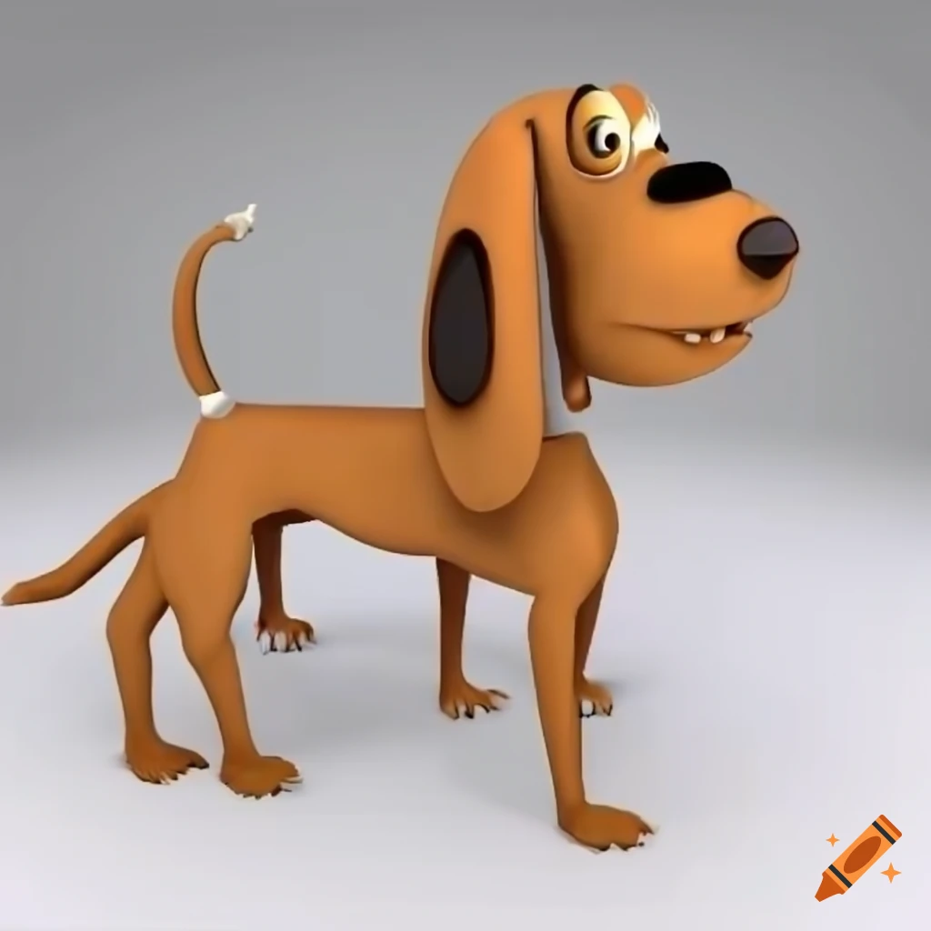 3d cartoon dog with 12 legs on Craiyon