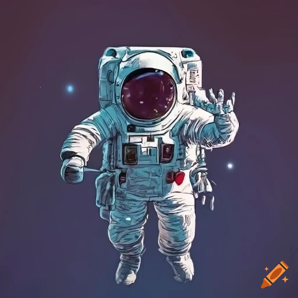Space astronaut in outer space on Craiyon