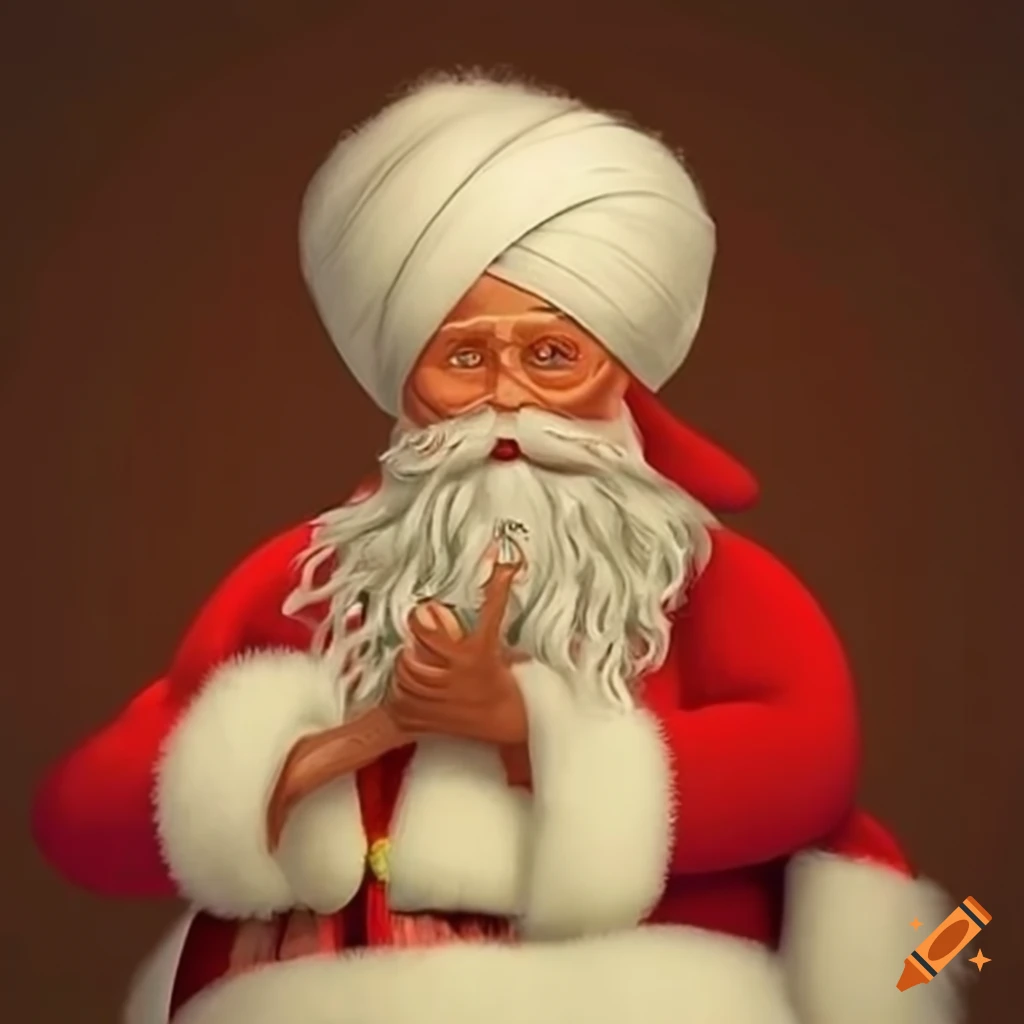 Sikh santa claus on Craiyon