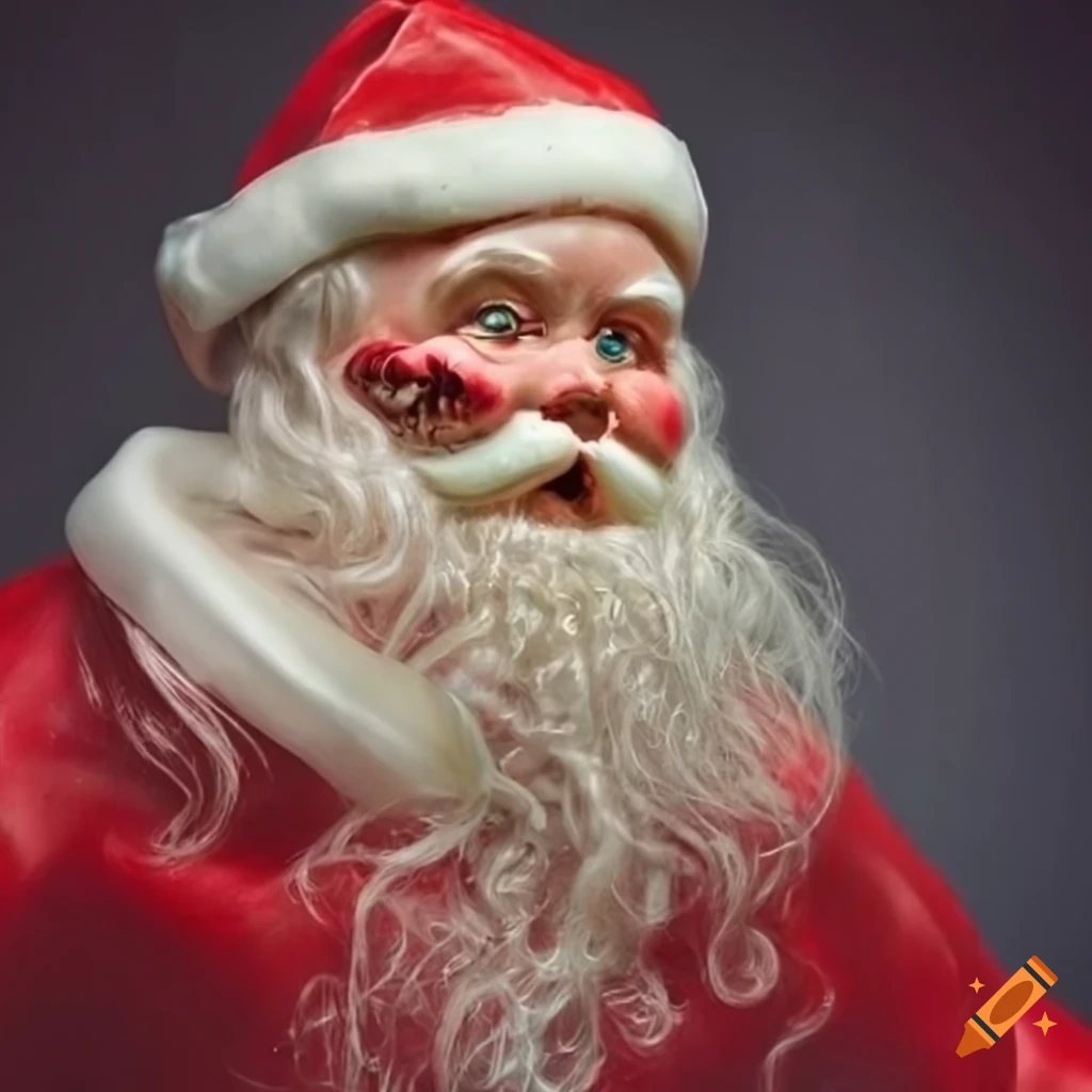 Vintage santa claus figurine with unique face on Craiyon