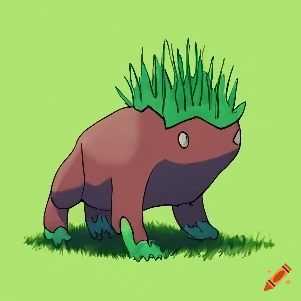 Grass/ground type fakemon creature on Craiyon