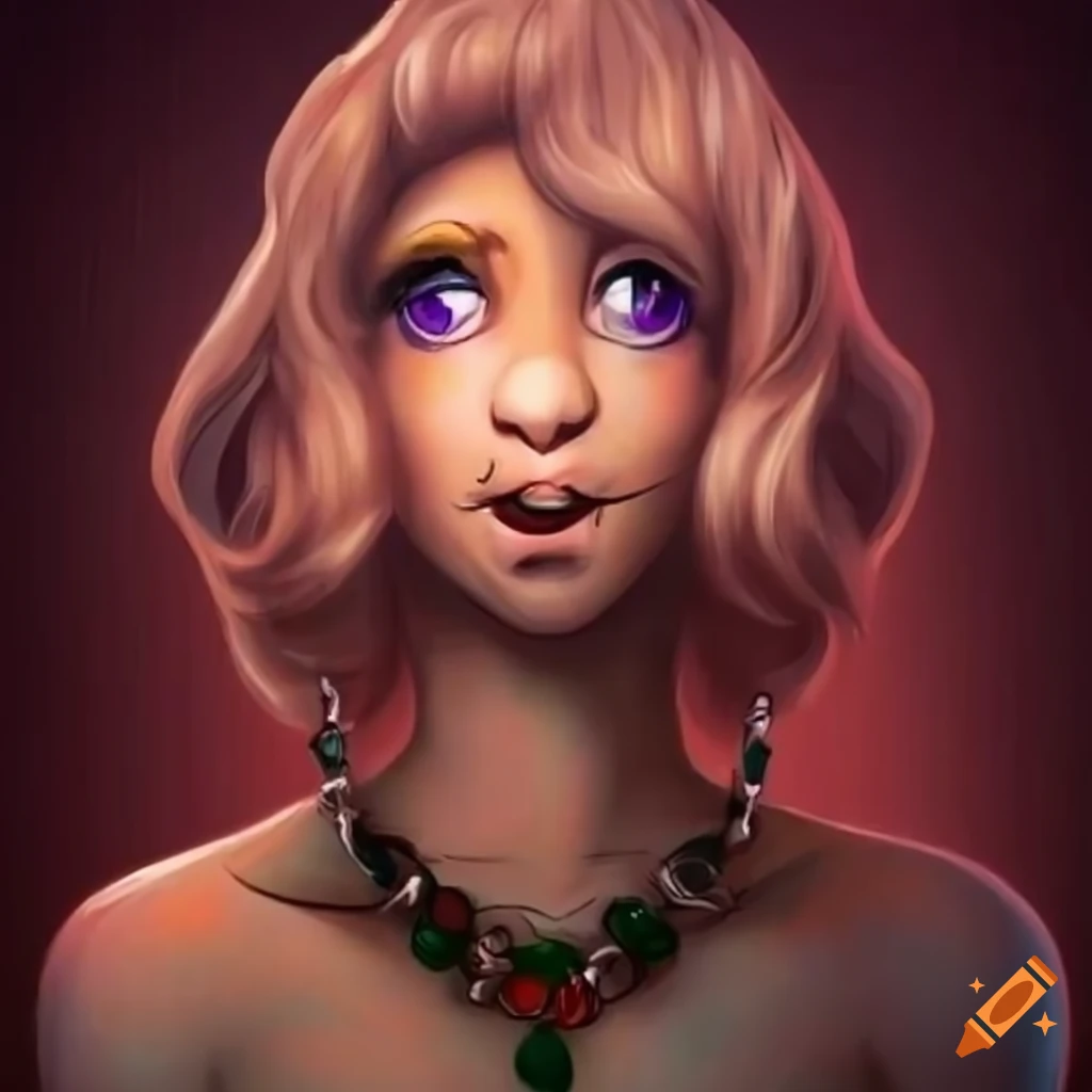 Cartoonish human with lamb anthro features on Craiyon