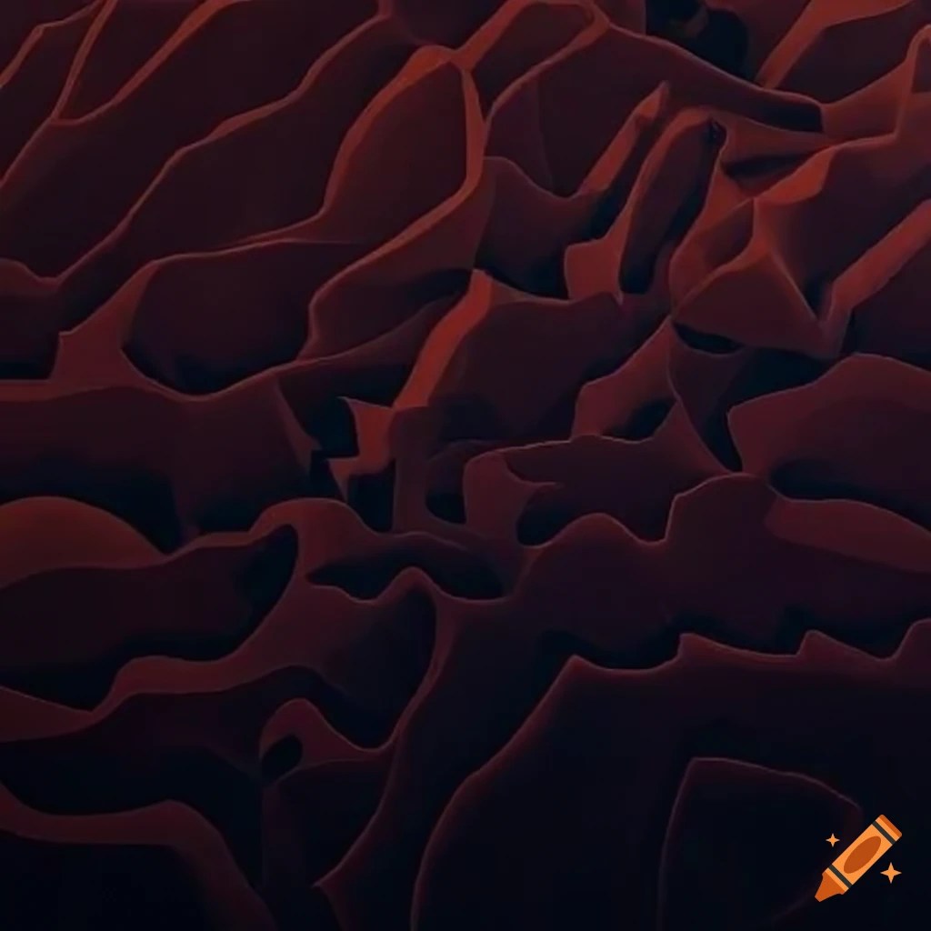 Abstract landscape with geometric shapes on Craiyon