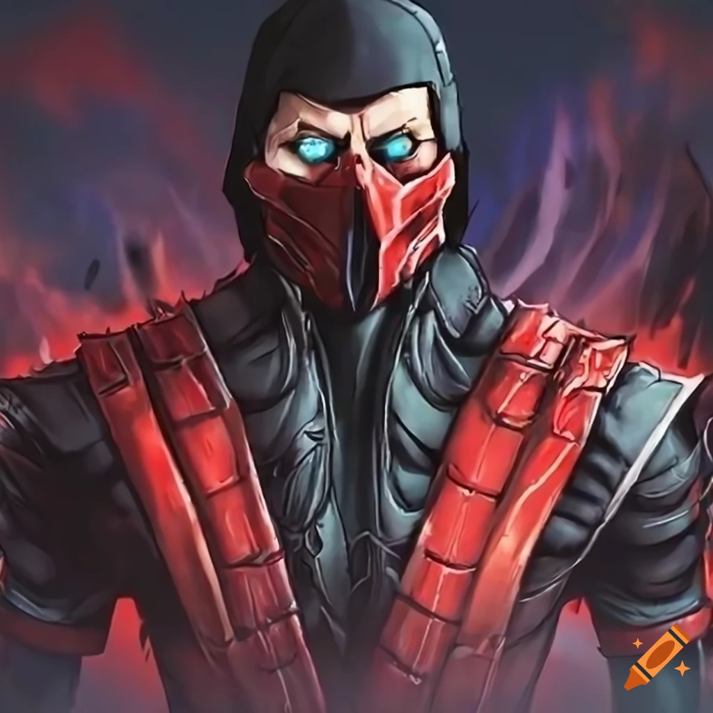 Crimson sub-zero on Craiyon