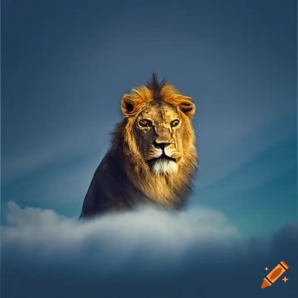 Lion in the sky on Craiyon