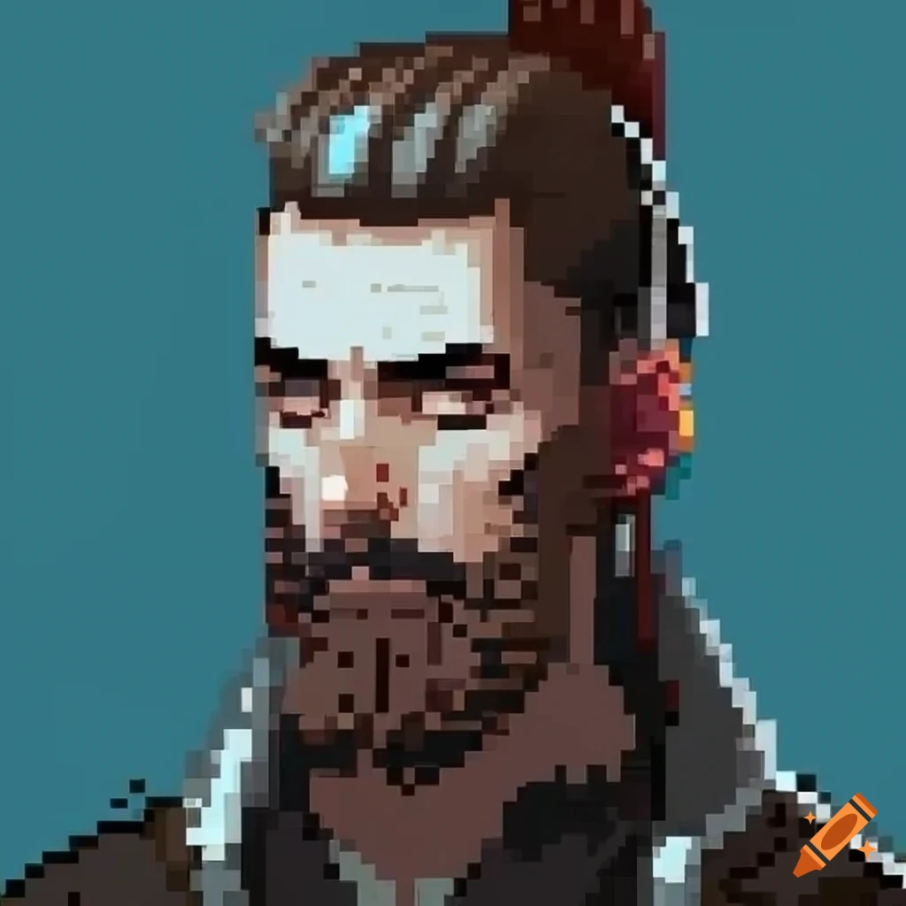 Cyberpunk guy with large headphones and backwards hat in pixel art ...