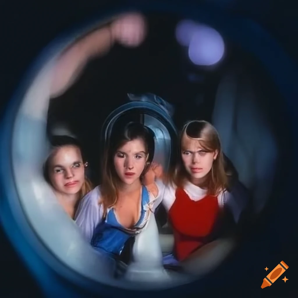 Nostalgic group portrait of 90s laundry day on Craiyon