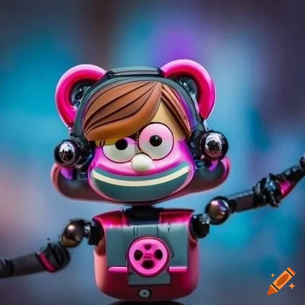 Mabel pines morphing into a robot on Craiyon