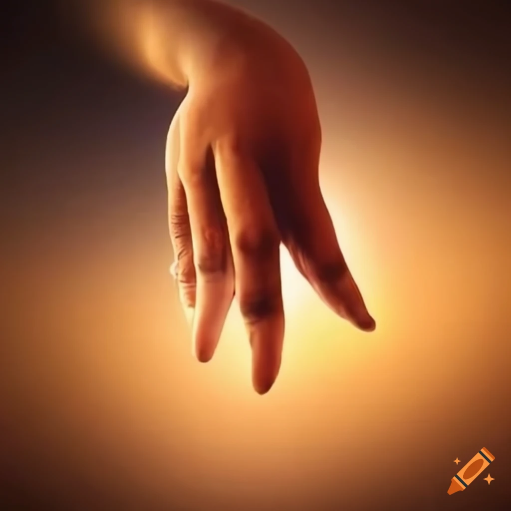 Hand of god pointing on Craiyon