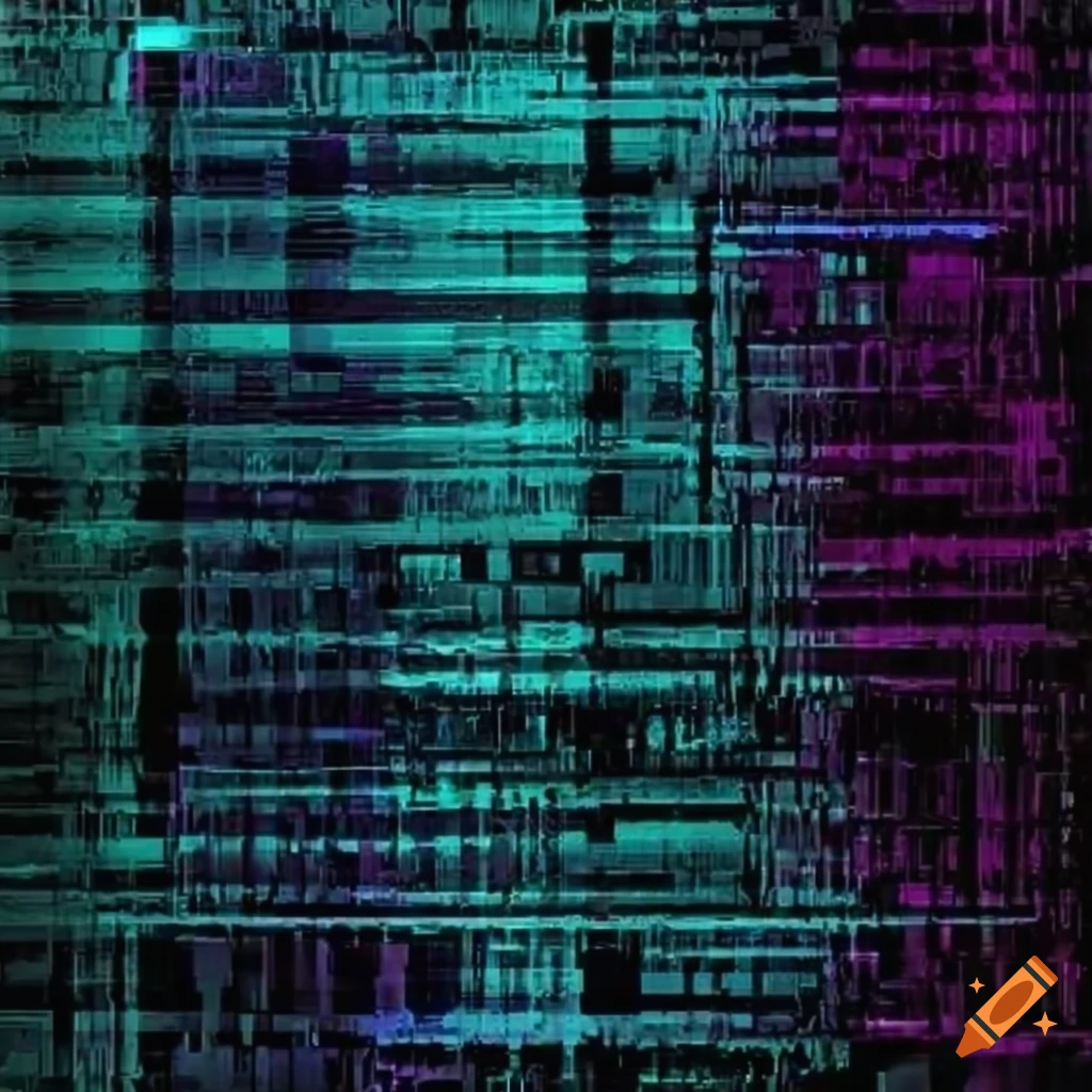 Cyber glitch texture on Craiyon