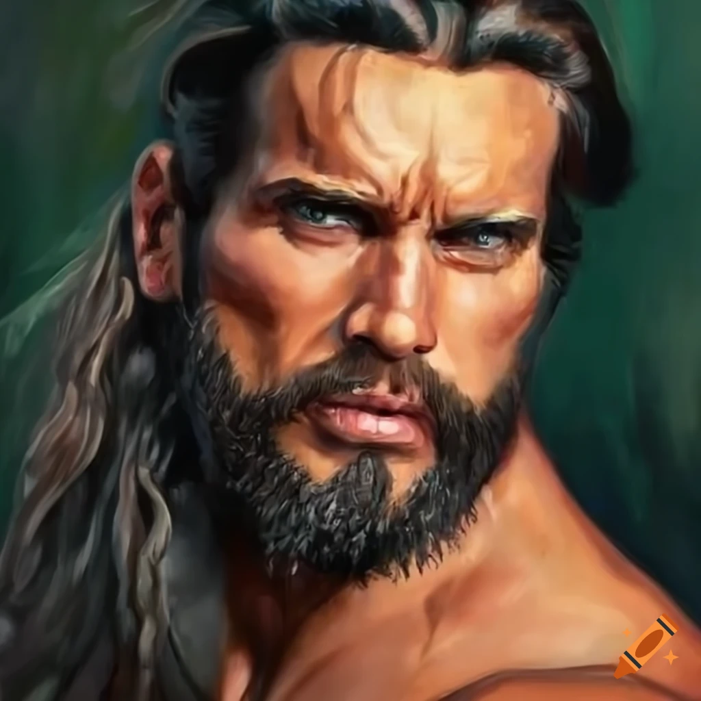 Oil painting portrait of hercules on Craiyon