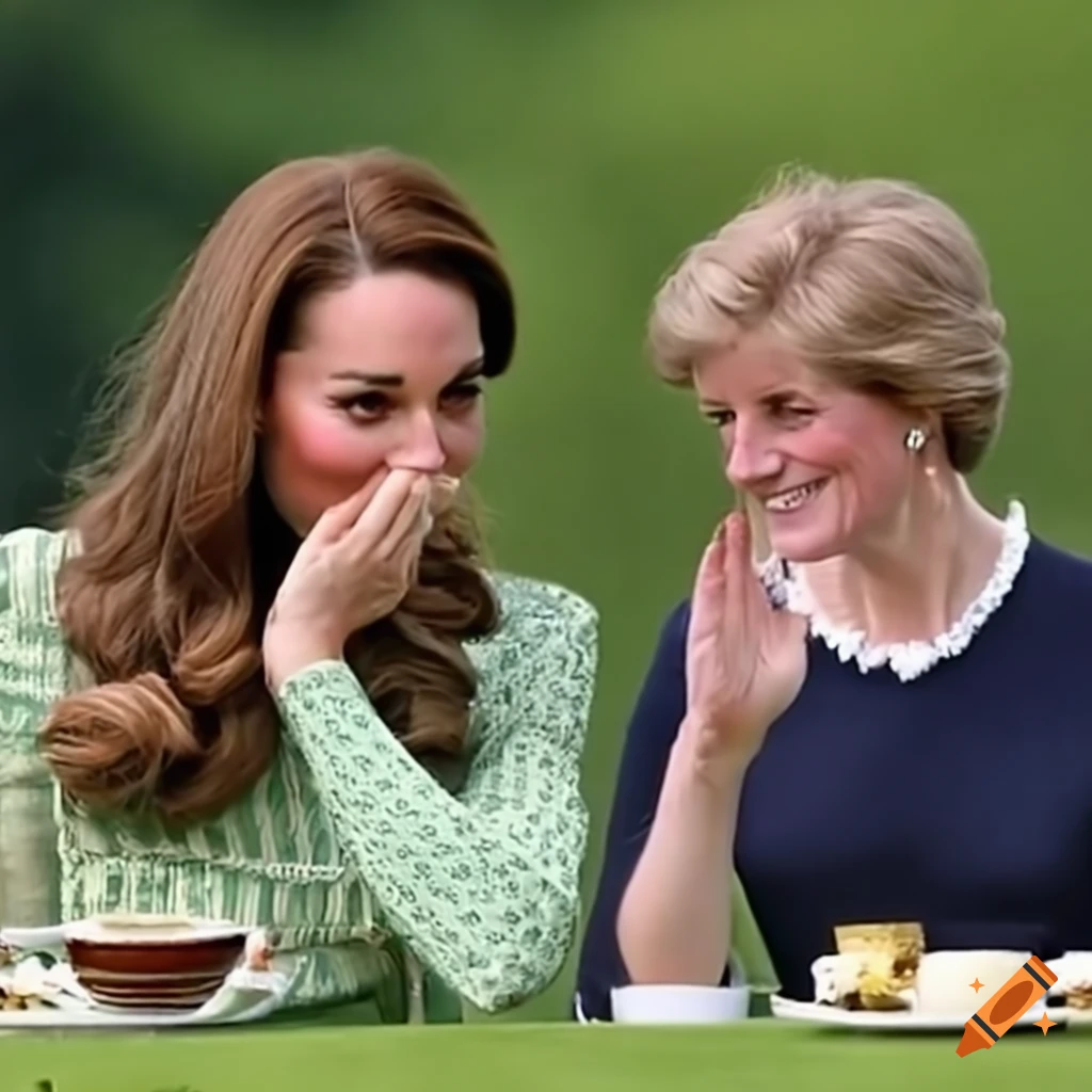 Duchess of Cambridge and Princess Diana enjoying tea and sweets in the ...