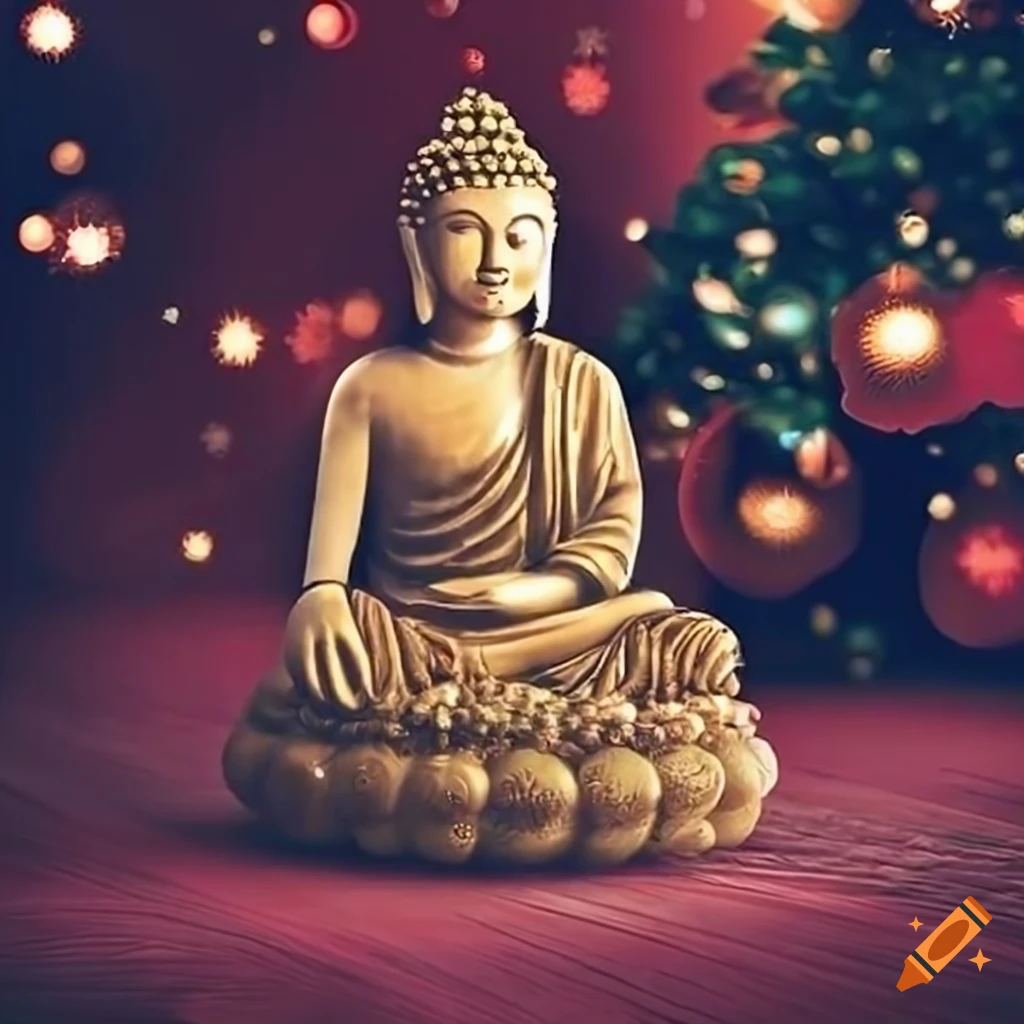 Christmas buddha on Craiyon