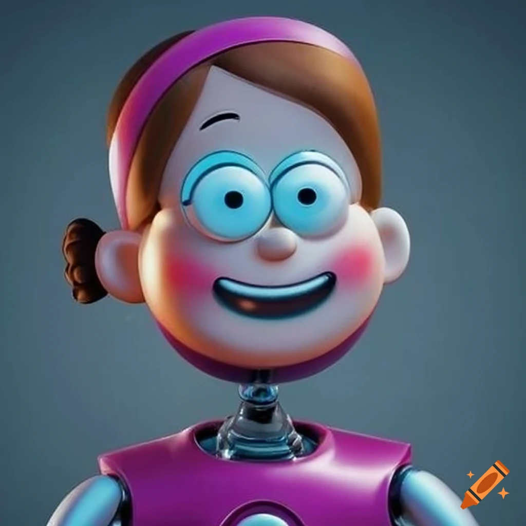 Mabel pines transforming into a robot on Craiyon