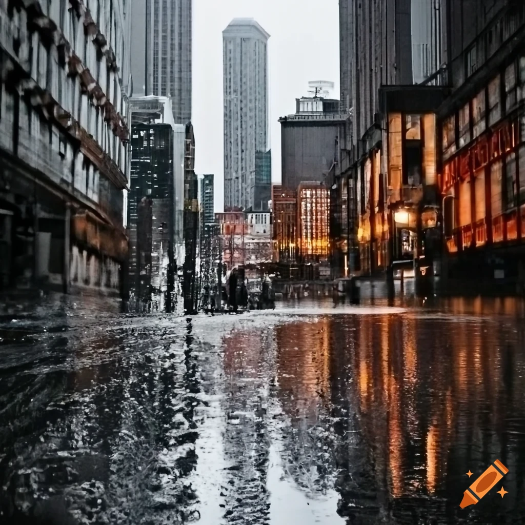 Rainy day in seattle on Craiyon