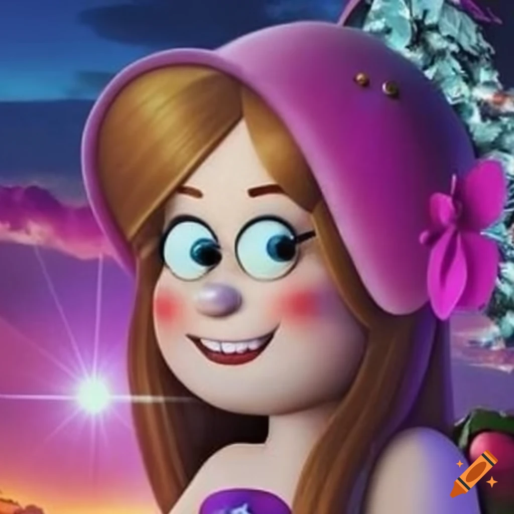 Mabel pines depicted as the goddess venus in a photo-realistic art on ...