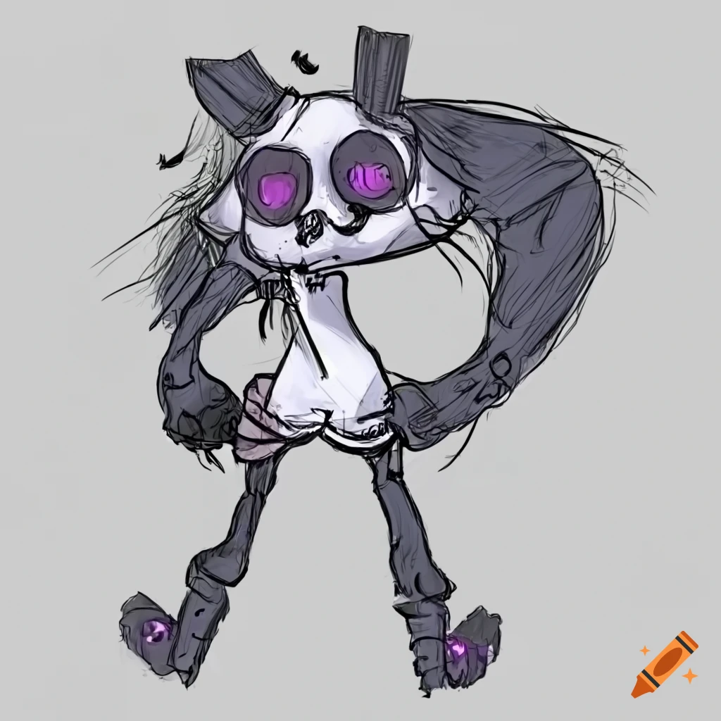 Character sketch full body splatt on Craiyon