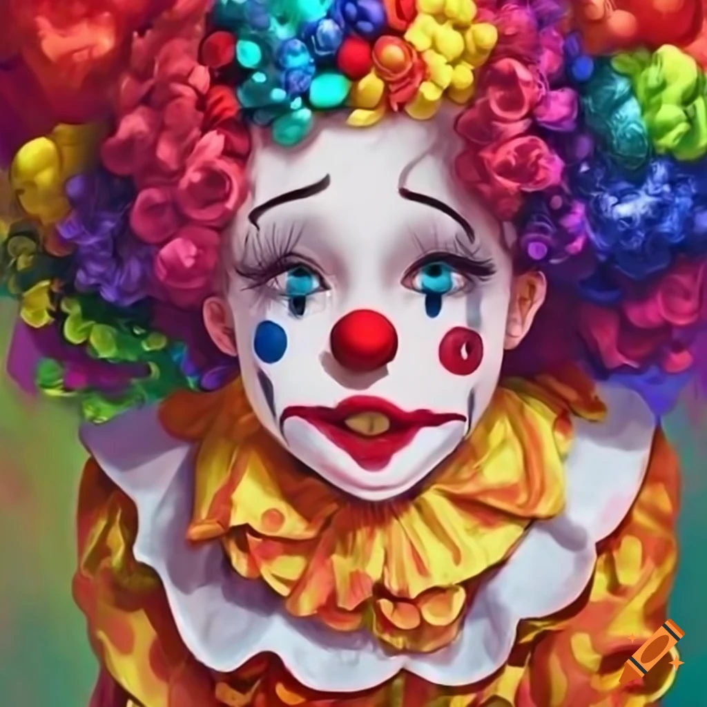 Clown girl on Craiyon
