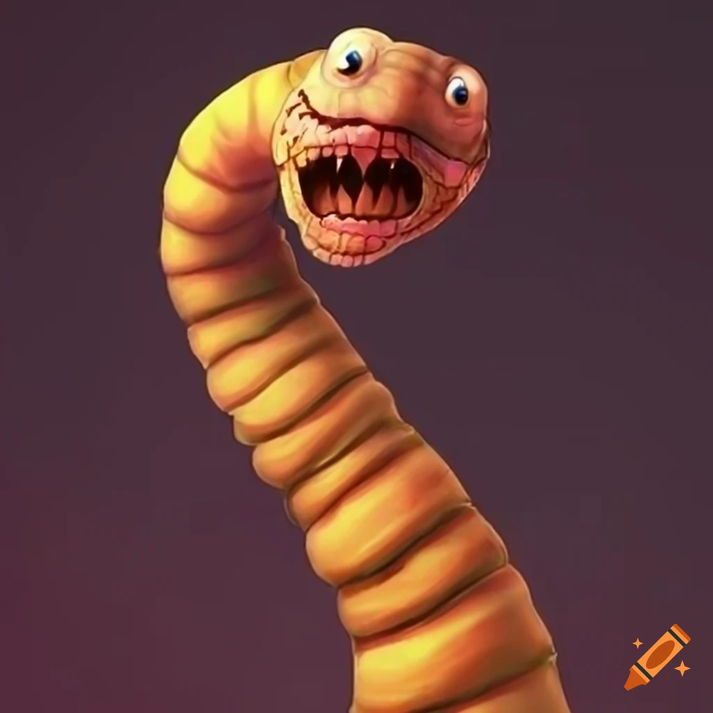 Fictional worm on Craiyon