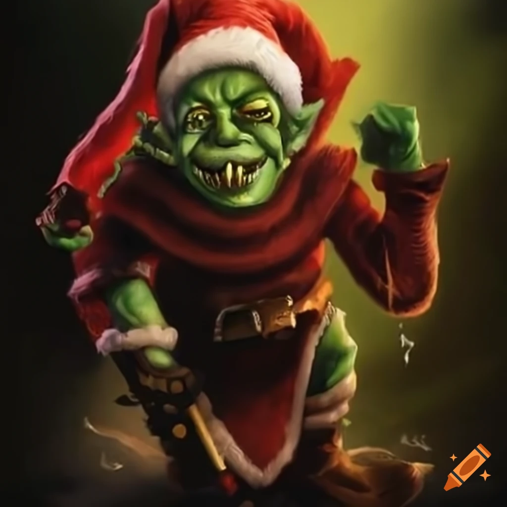 Goblin santa on Craiyon