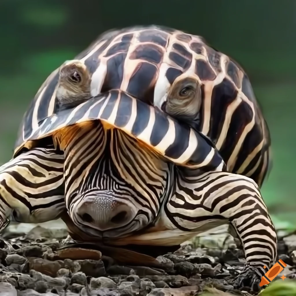 Zebra tortoise parrot on Craiyon