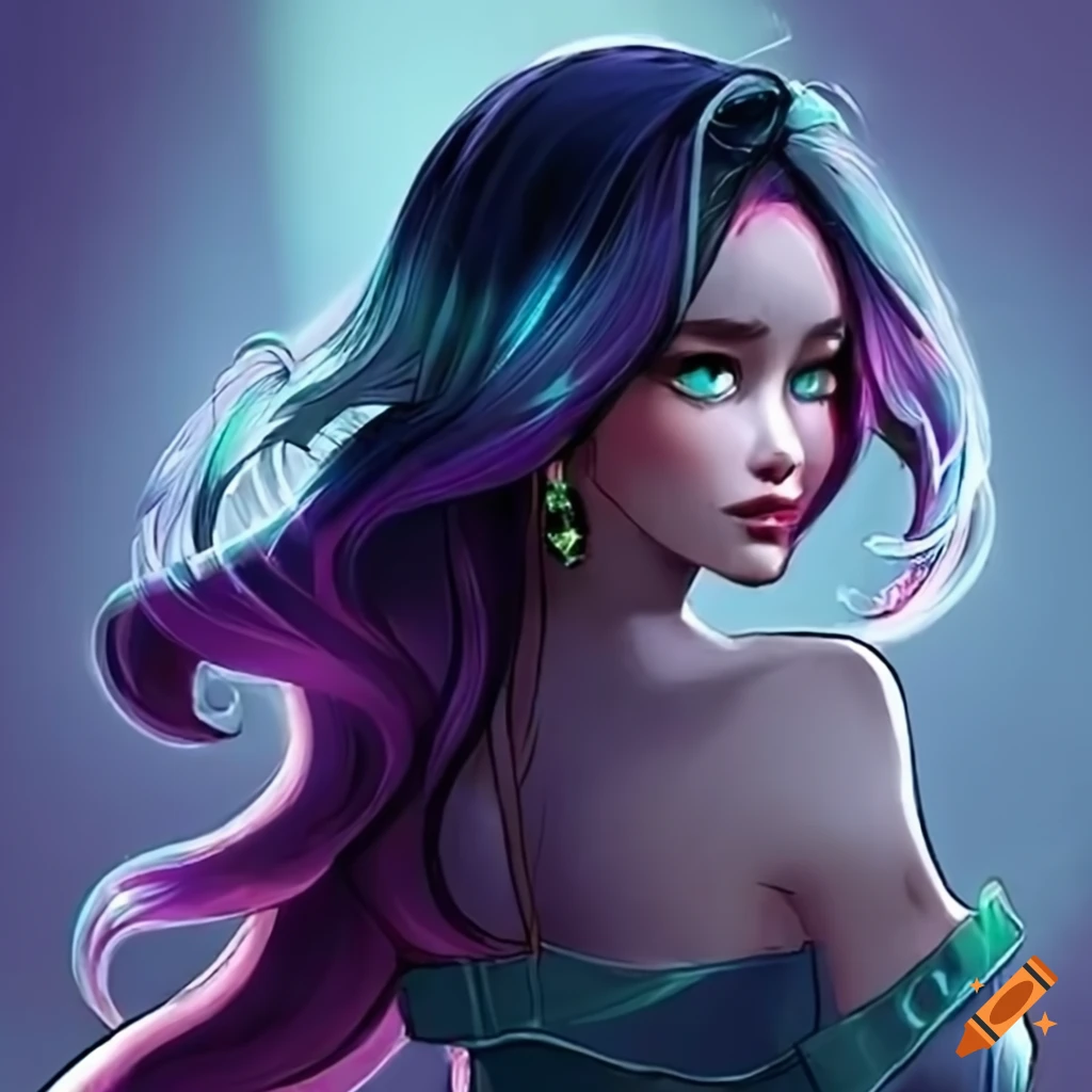 Group of enigmatic female characters with unique traits on Craiyon