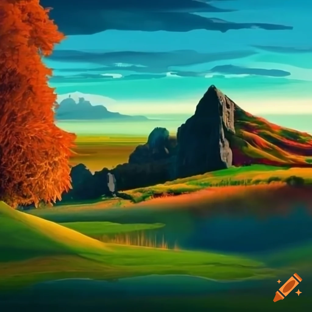 Beautiful natural landscape on Craiyon